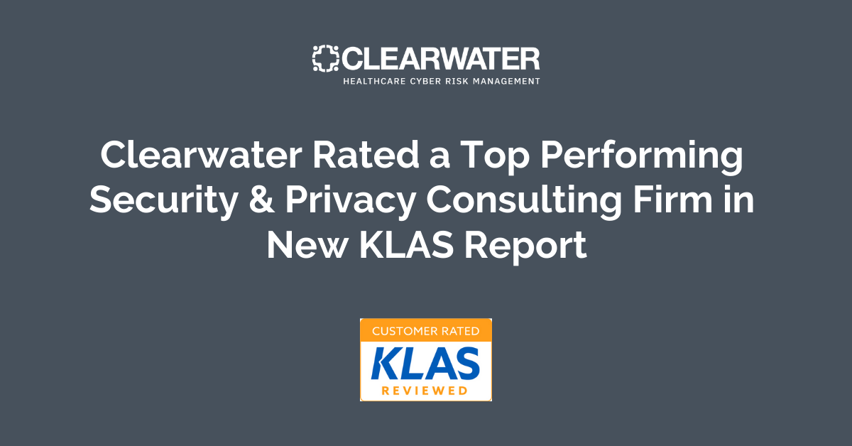 Clearwater Rated a Top Performing Security & Privacy Consulting Firm in ...